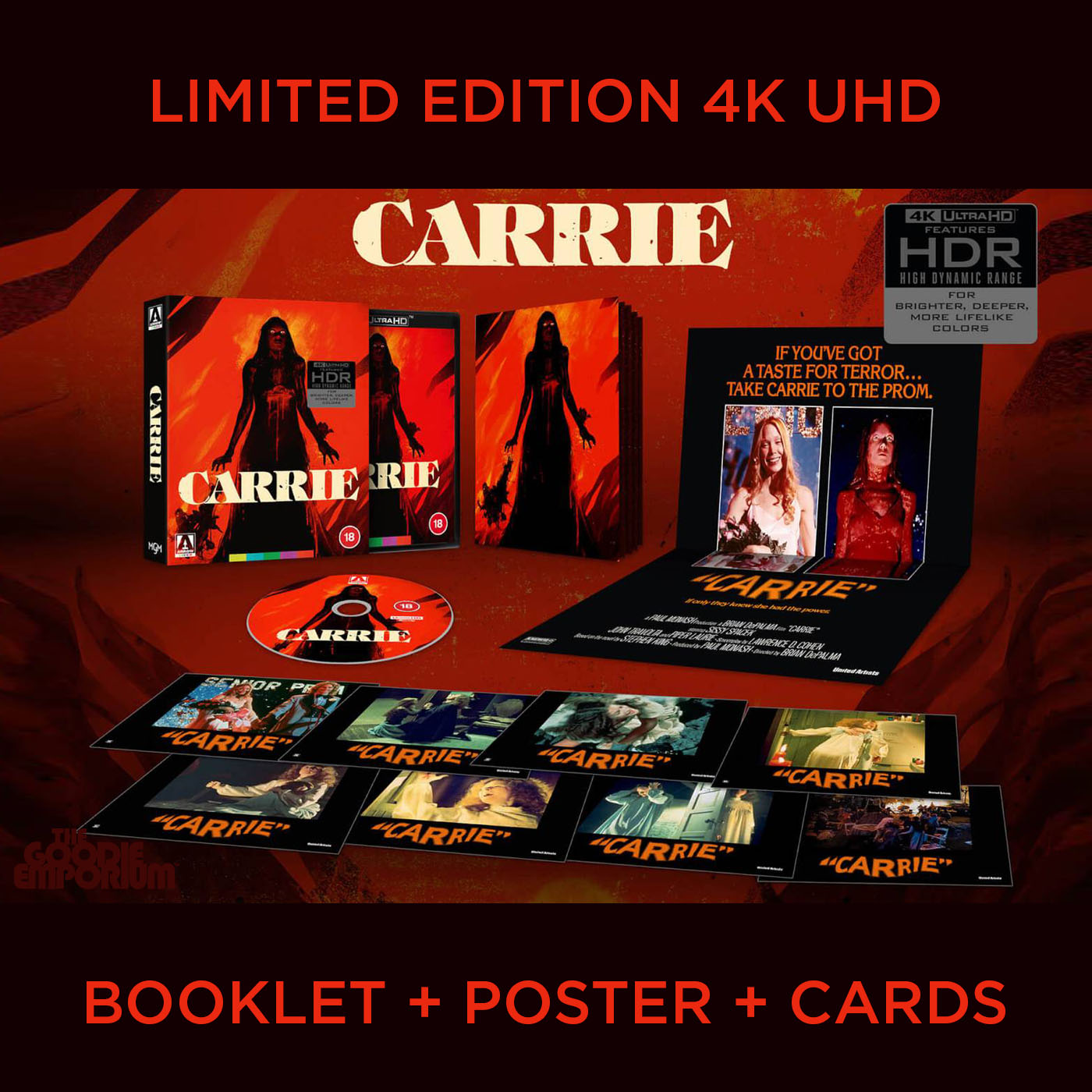 Carrie Brian De Palma Stephen King 1976 UHD 4K Arrow Films Ultra HD Bl ...