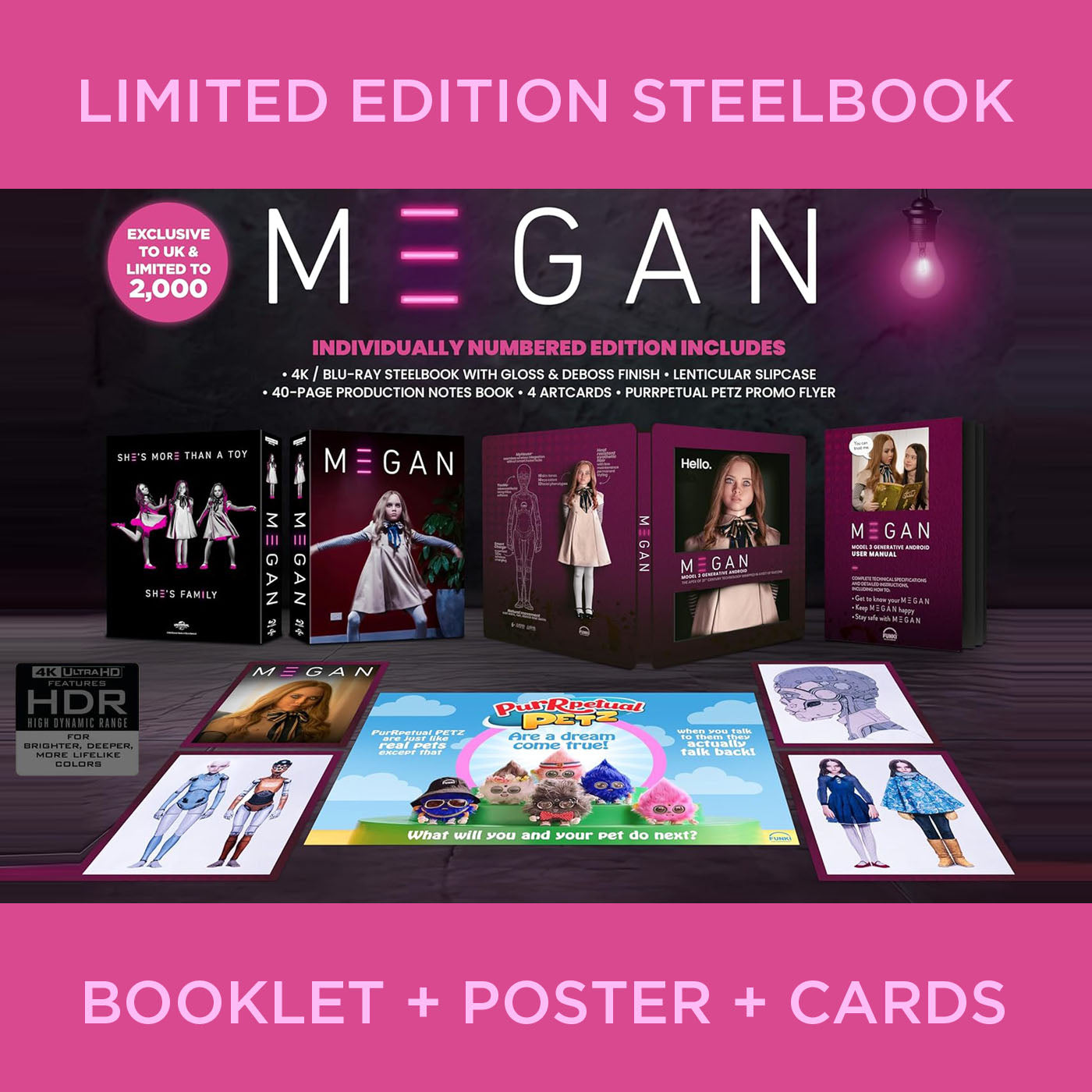 Megan M3GAN horror UHD 4K Limited Edition SteelBook Ultra HD Blu-ray ...