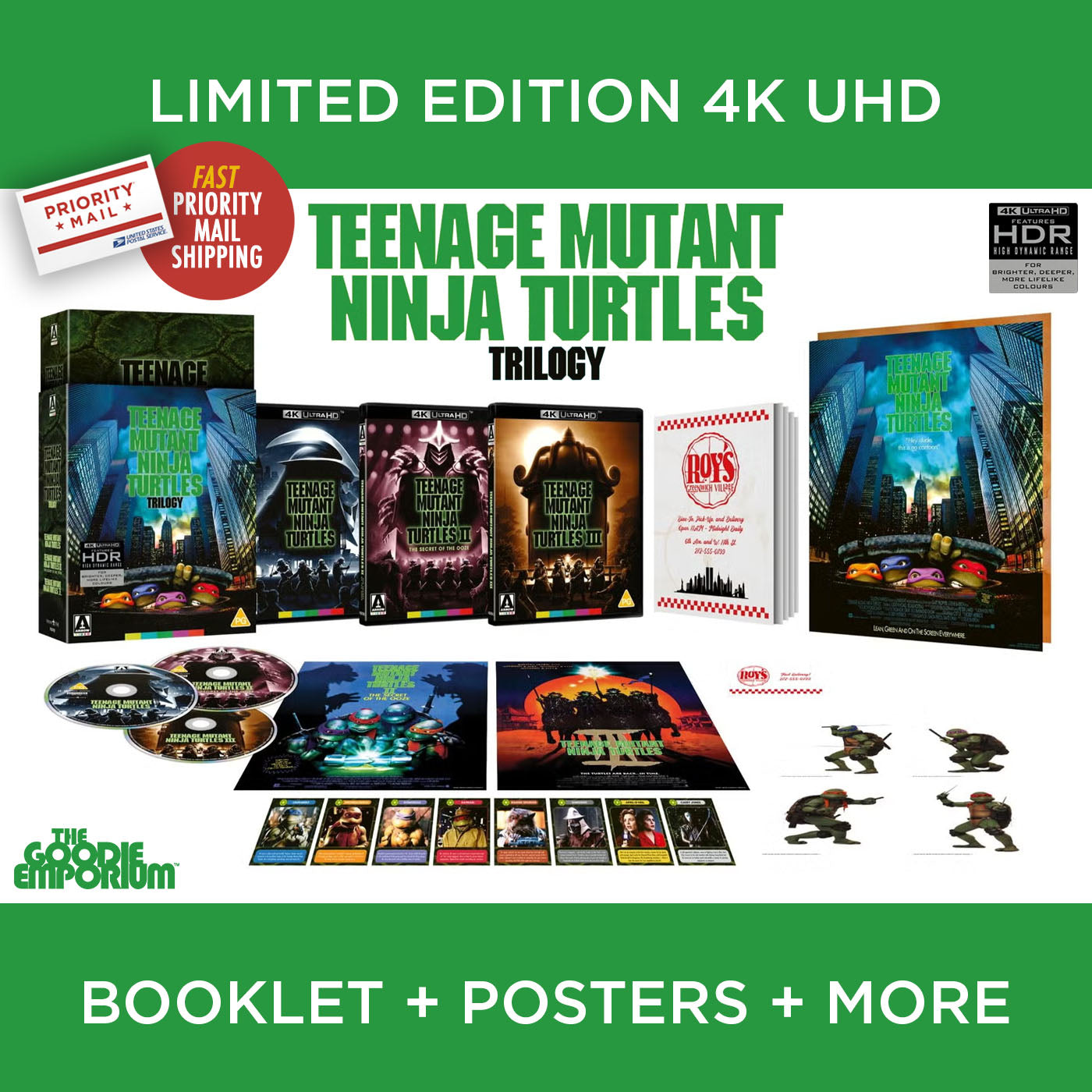 Teenage Mutant Ninja Turtles 4K Ultra HD Blu-ray Trilogy Arrow II III ...