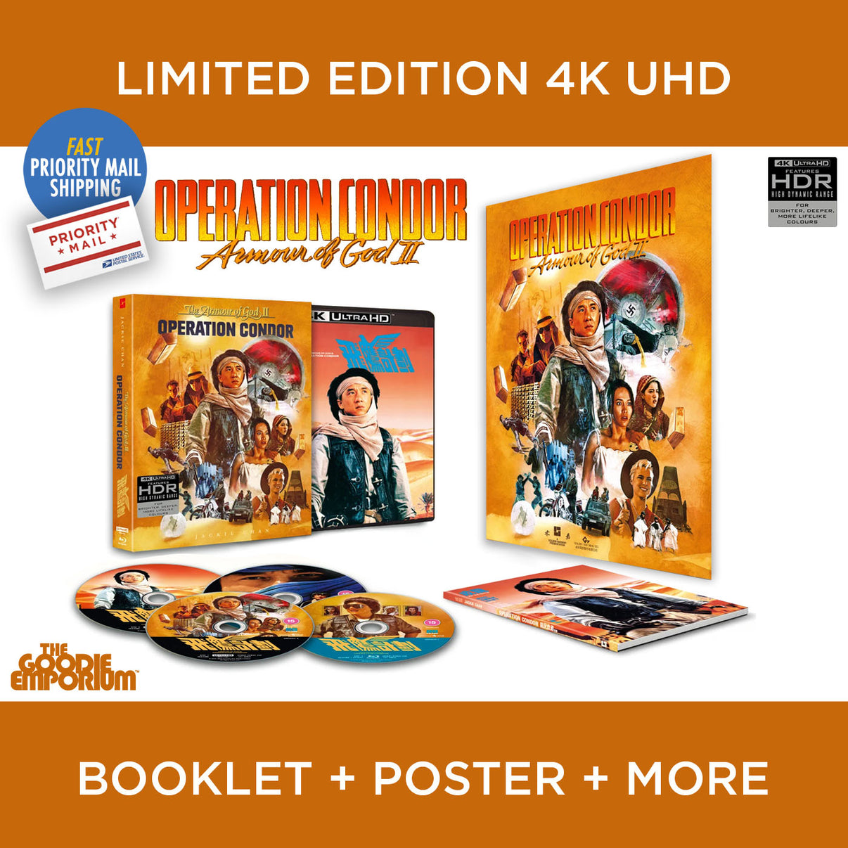 Armour of God II Operation Condor 4K UHD Blu-ray 88 Films Ultra HD Arm ...
