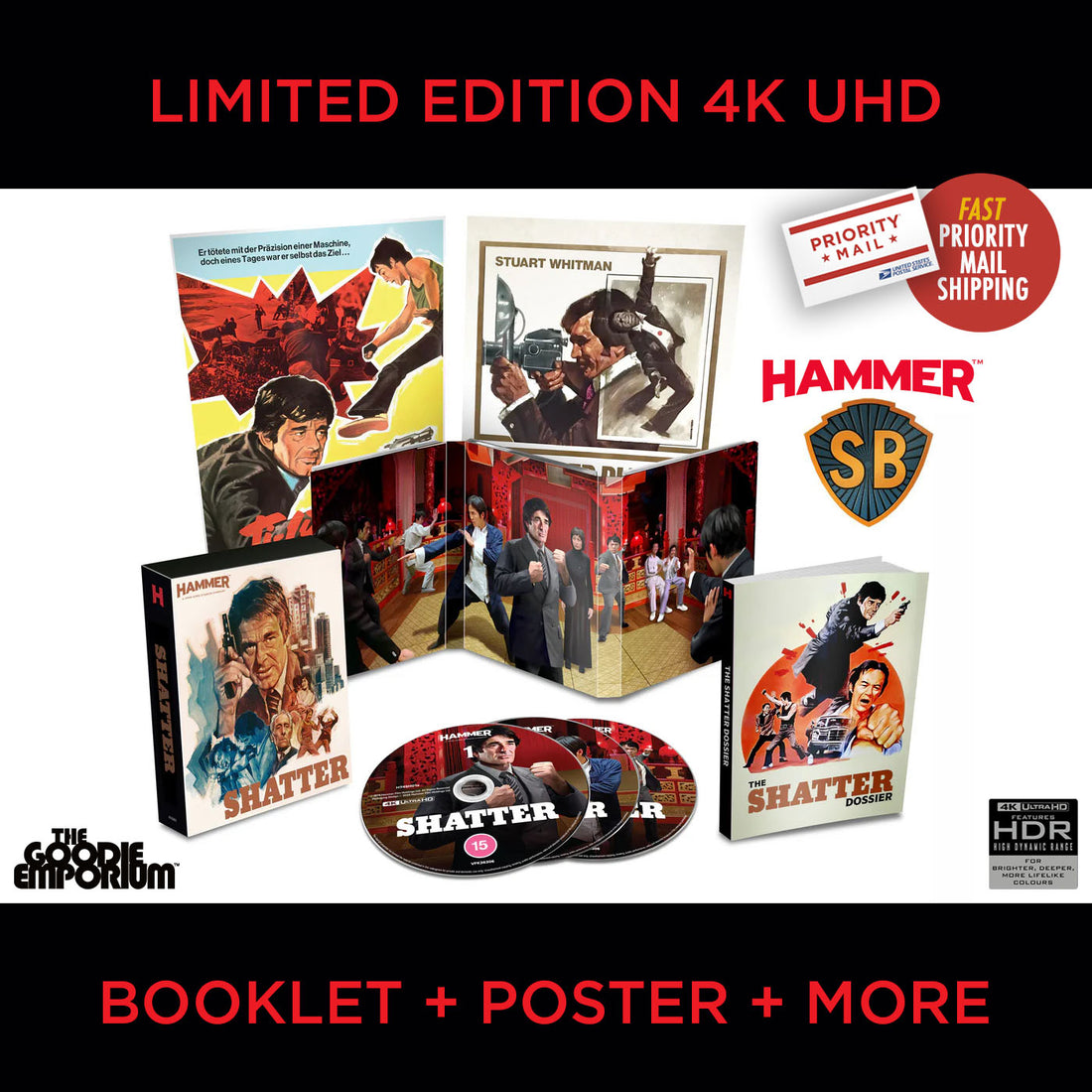Shatter 4K Ultra HD Blu-ray Hammer Shaw Brothers Films Call Him Mr ...